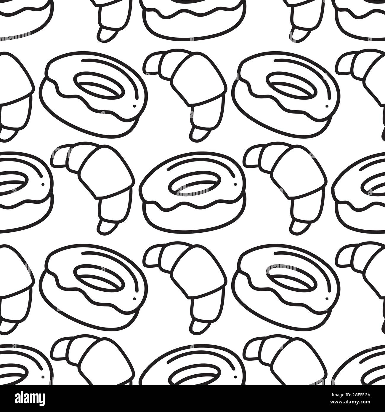 Seamless pattern black white donuts hi-res stock photography and images ...