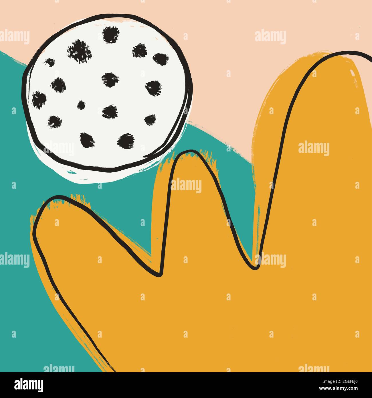 hand drawn abstract art style for background design Stock Vector Image ...