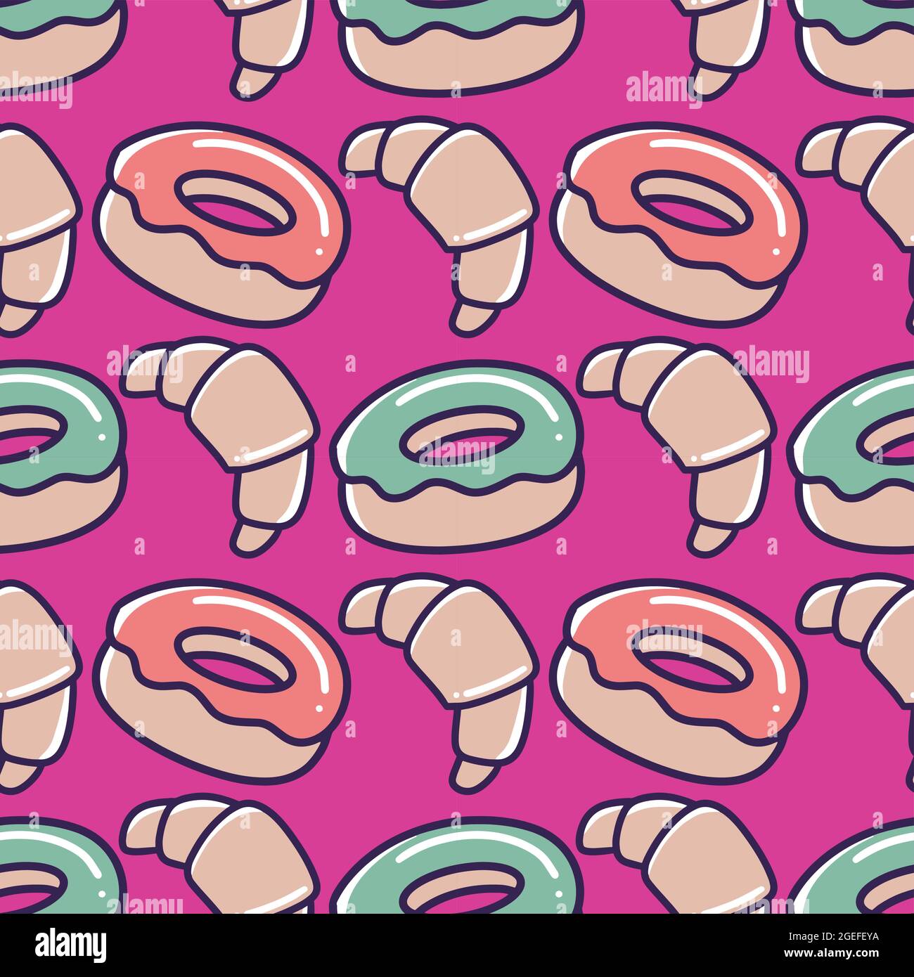 seamless pattern doodles of pastries Stock Vector Image & Art - Alamy