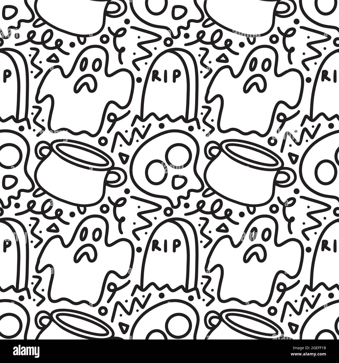 Seamless pattern witch magic Black and White Stock Photos & Images - Alamy