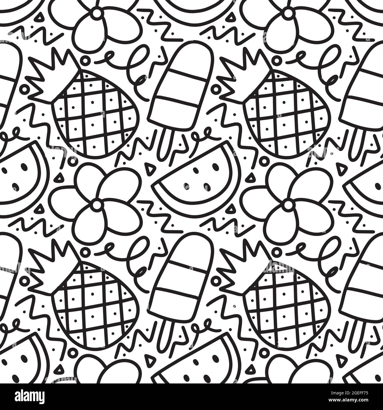 Summer background objects elements Cut Out Stock Images & Pictures - Alamy