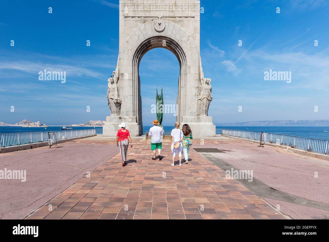 FRANCE, BOUCHES-DU-RHONE (13) MARSEILLE, KENNEDY'S CORNICHE Stock Photo ...