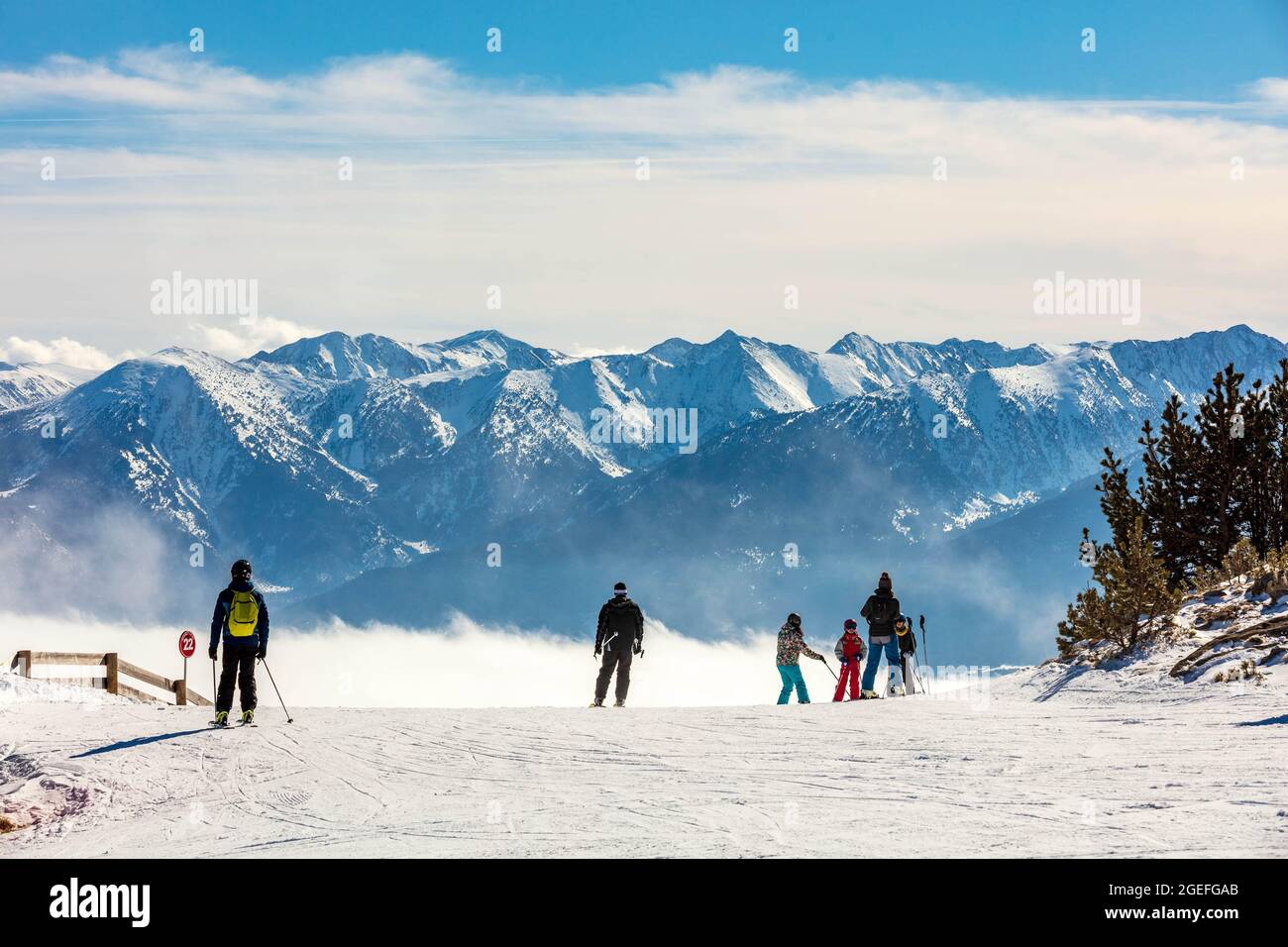 FRANCE, PYRENEES-ORIENTALES (66) LES ANGLES SKI RESORT Stock Photo - Alamy