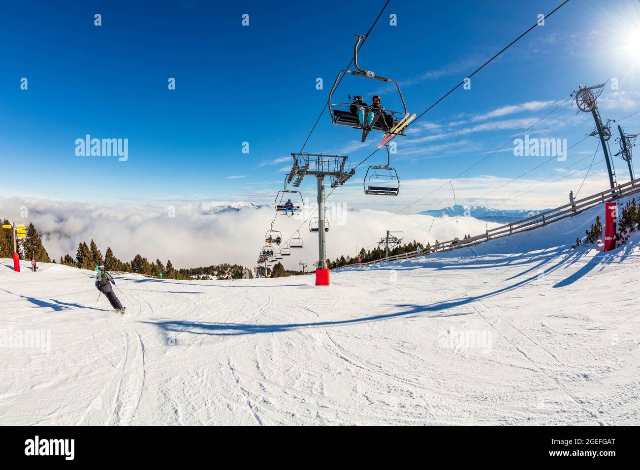 FRANCE, PYRENEES-ORIENTALES (66) LES ANGLES SKI RESORT Stock Photo - Alamy