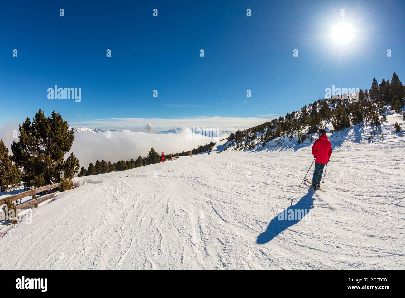 FRANCE, PYRENEES-ORIENTALES (66) LES ANGLES SKI RESORT Stock Photo - Alamy