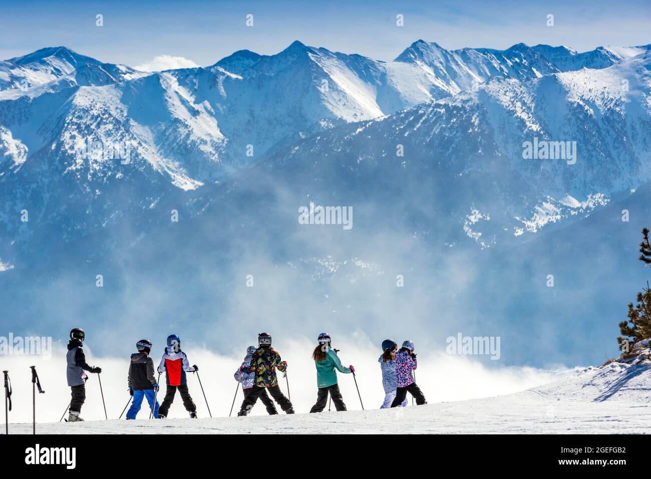 FRANCE, PYRENEES-ORIENTALES (66) LES ANGLES SKI RESORT Stock Photo - Alamy
