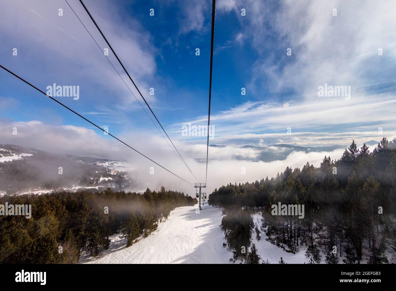 FRANCE, PYRENEES-ORIENTALES (66) LES ANGLES SKI RESORT Stock Photo - Alamy
