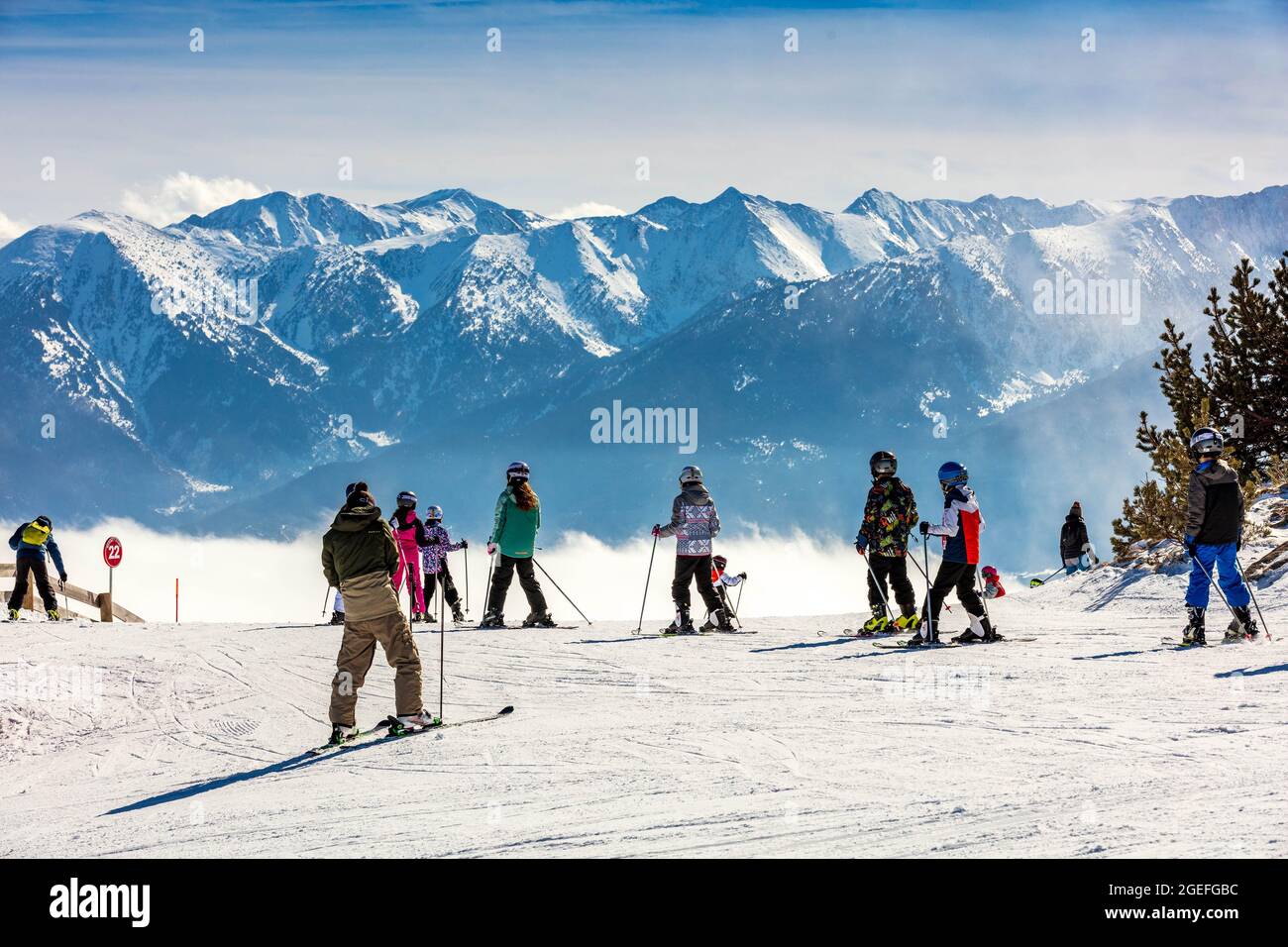 FRANCE, PYRENEES-ORIENTALES (66) LES ANGLES SKI RESORT Stock Photo - Alamy