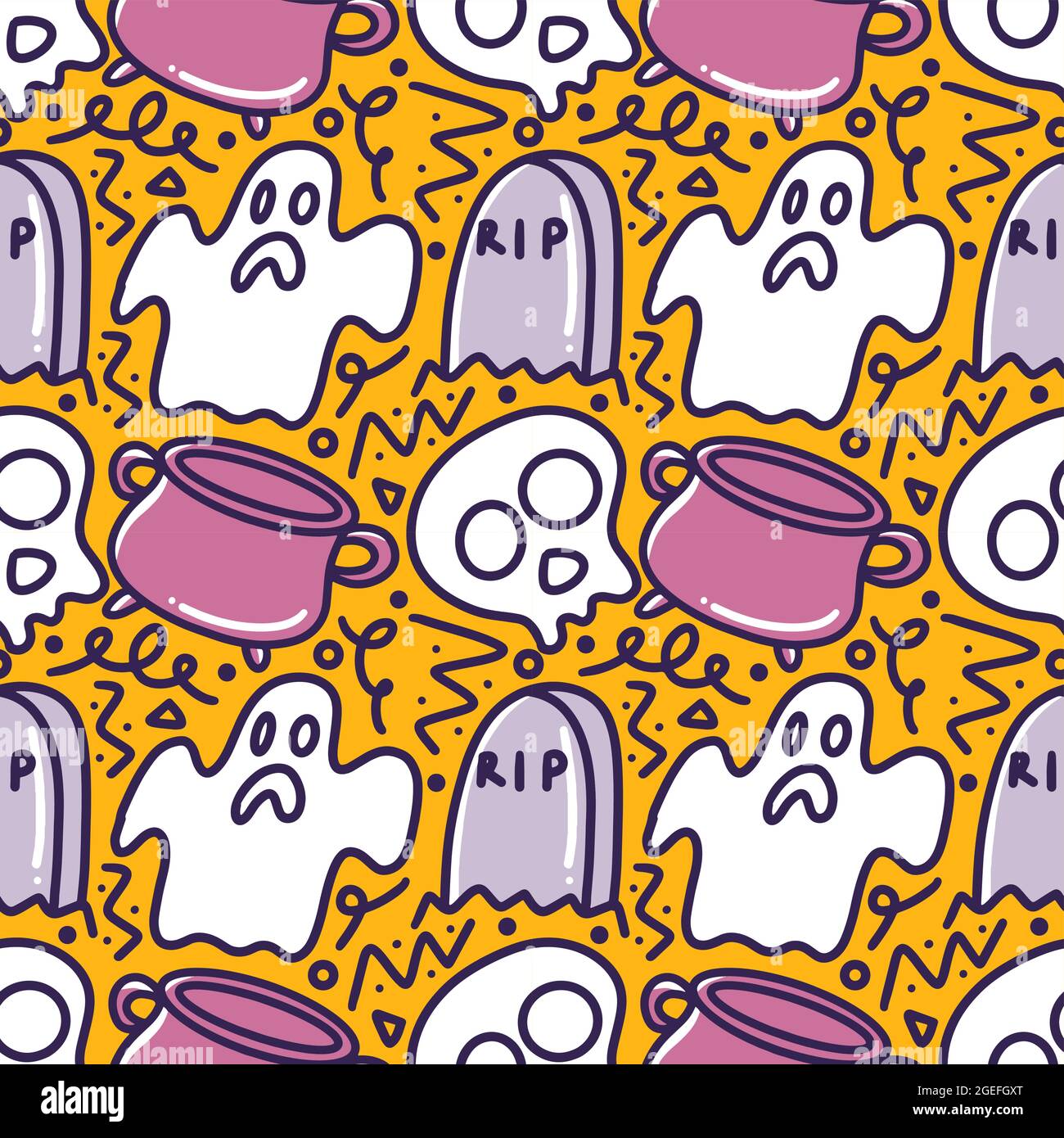 colorful seamless halloween themes pattern Stock Vector Image & Art - Alamy