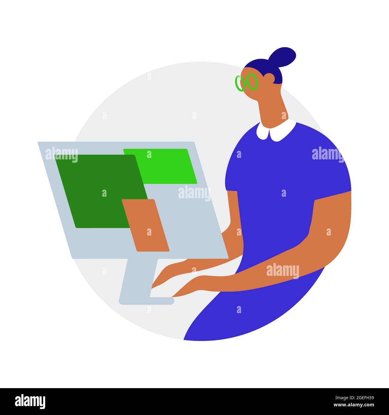 Student presentation computer Cut Out Stock Images & Pictures - Alamy