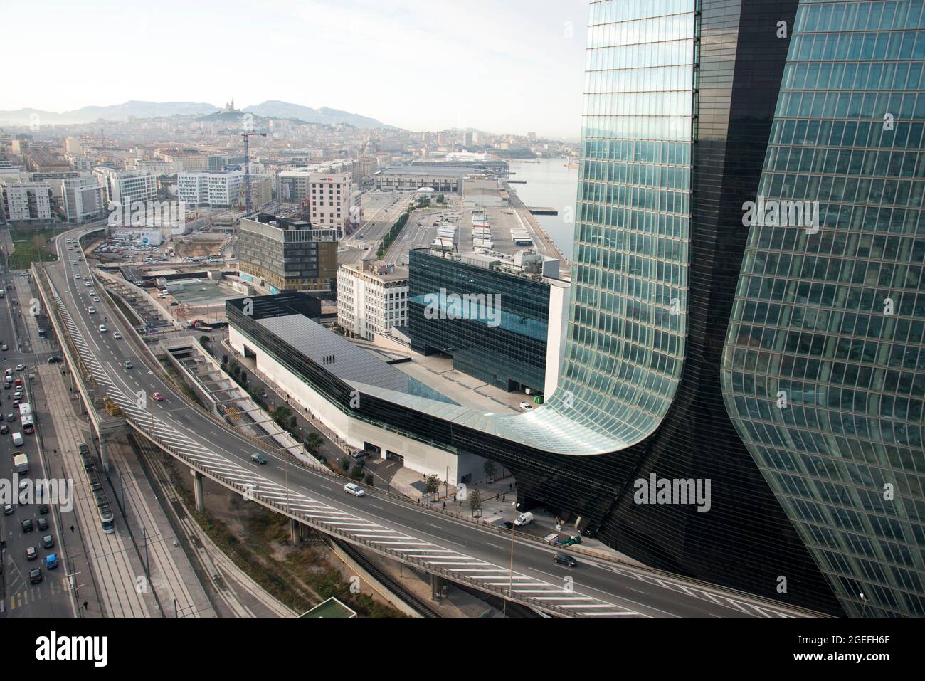 FRANCE. BOUCHES-DU-RHONE (13) MARSEILLE. AERIAL VIEW OF ...