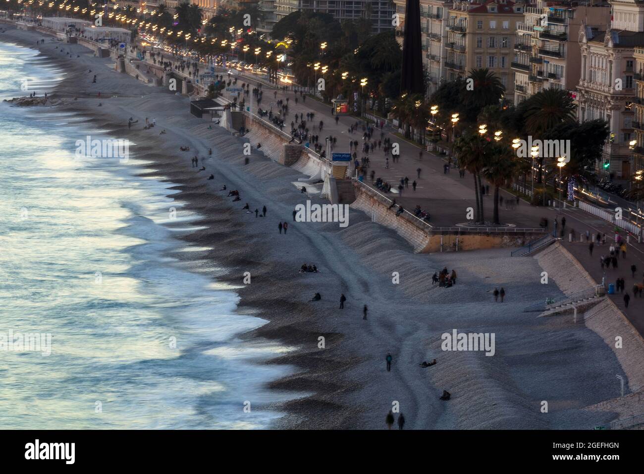 FRANCE, ALPES-MARITIMES (06) NICE, OPERA BEACH VIEW FROM CASTLE Stock ...