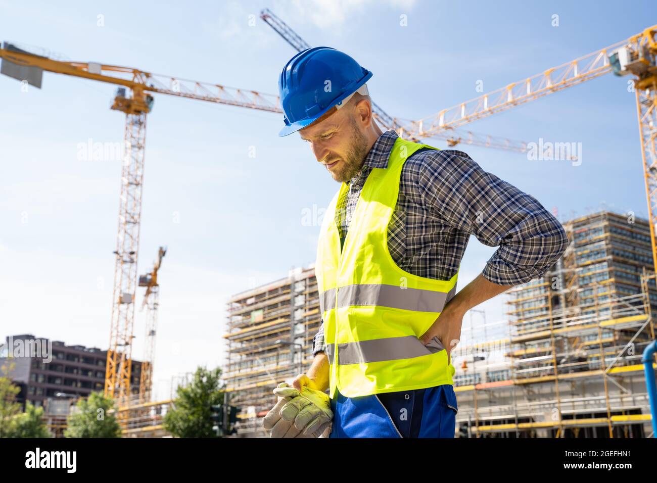 Engineer With Back Pain Injury After Accident At Construction Site ...