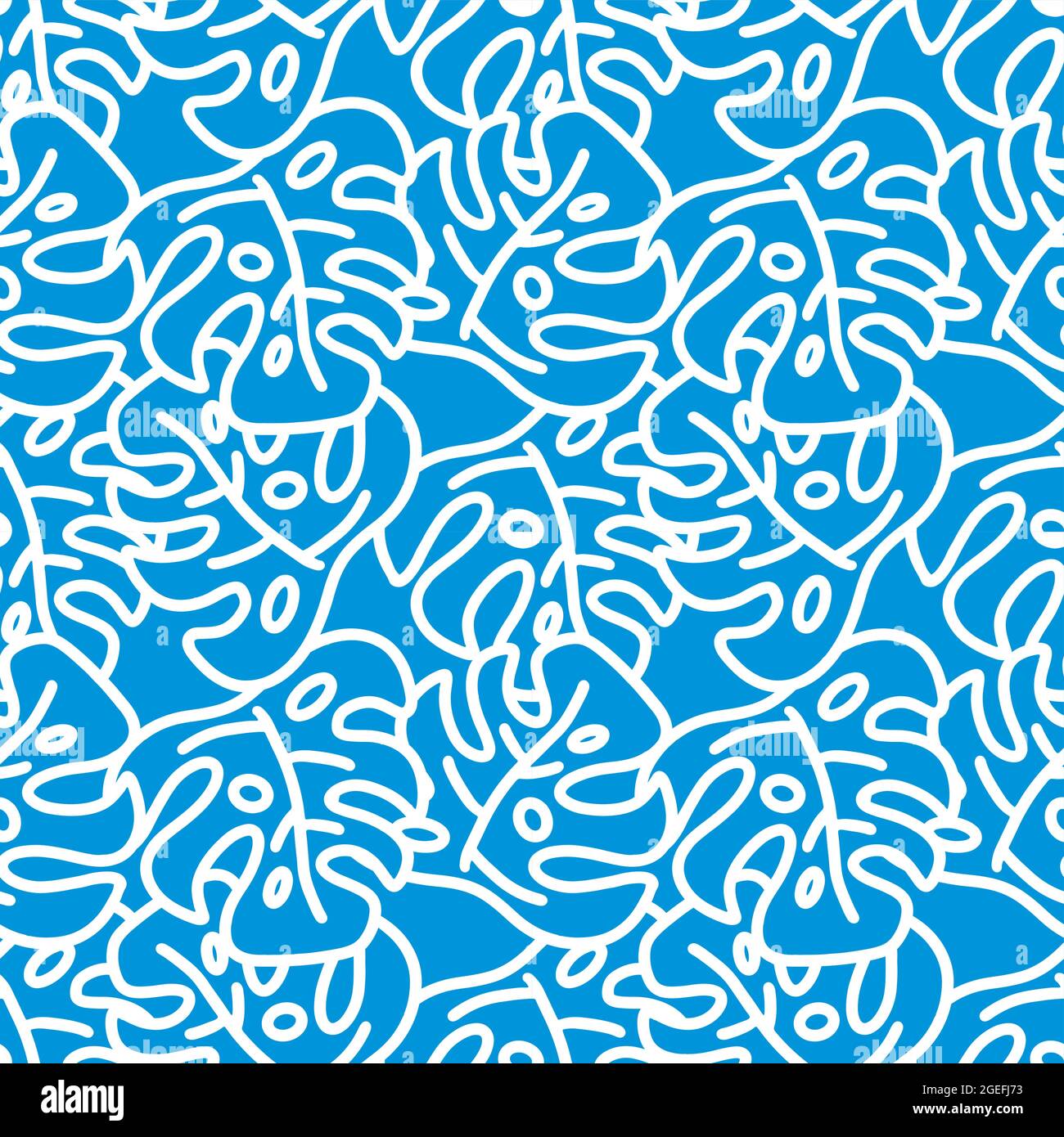 White blue leaves seamless Stock Vector Images - Alamy