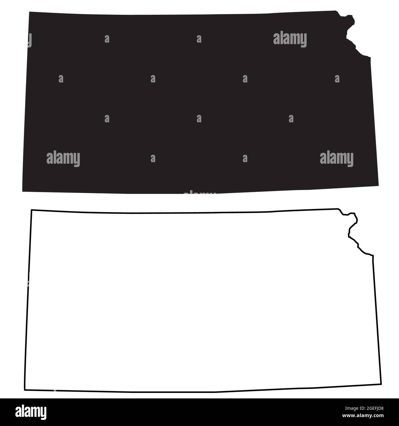 Kansas map on white background. Kansas state sign. Kansas state of USA ...