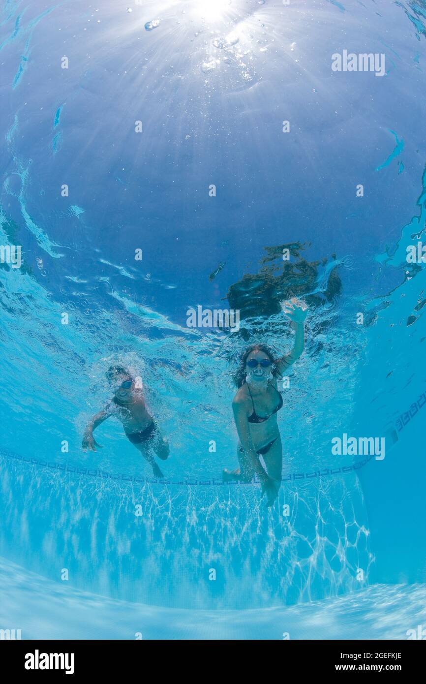 Swim duet hi-res stock photography and images - Alamy