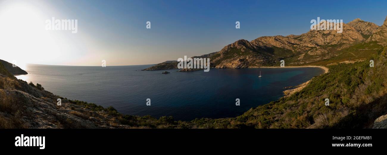 FRANCE. NORTHERN-CORSICA (2B) BALAGNE REGION. NICHIARETO BAY Stock ...