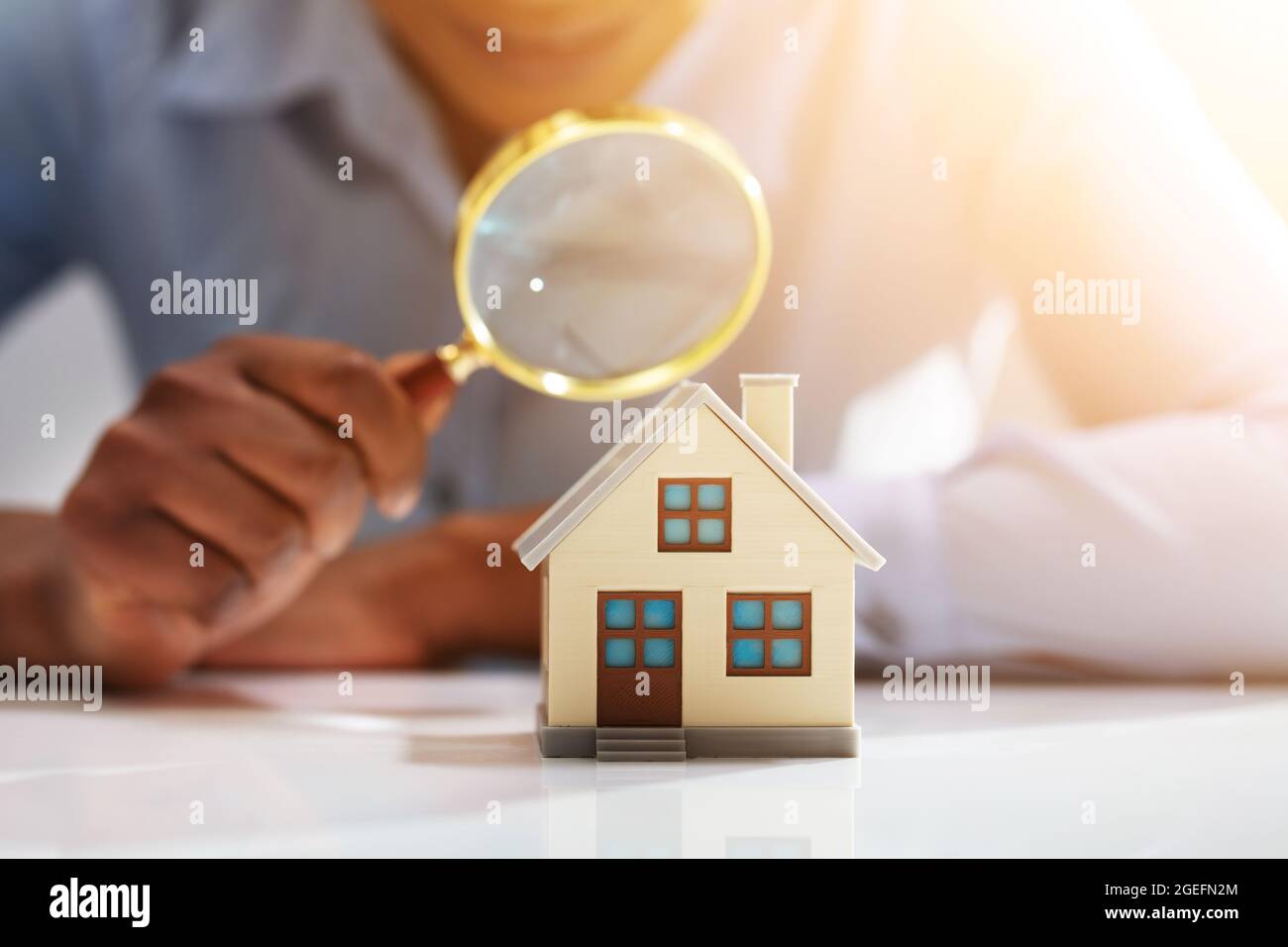 Real Estate House Appraisal And Inspection. Checking Home Stock Photo ...