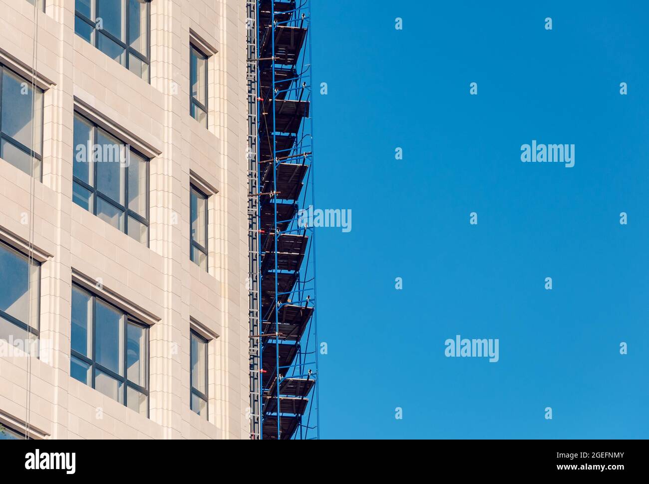 Modern facade steel cladding architectural elements detail. Exterior ...