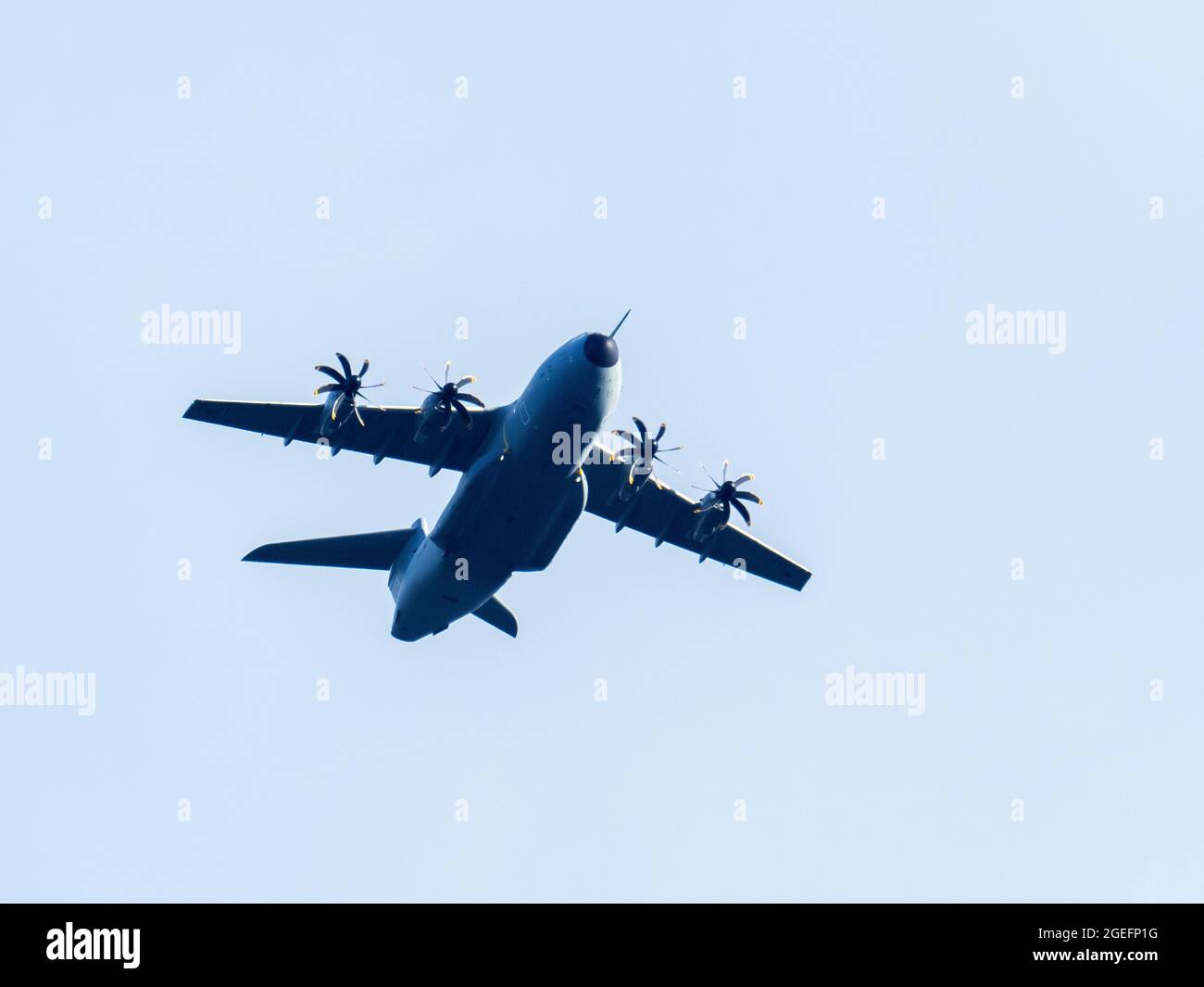 An RAF Airbus A400M flying over Ambleside, Lake District, UK Stock ...