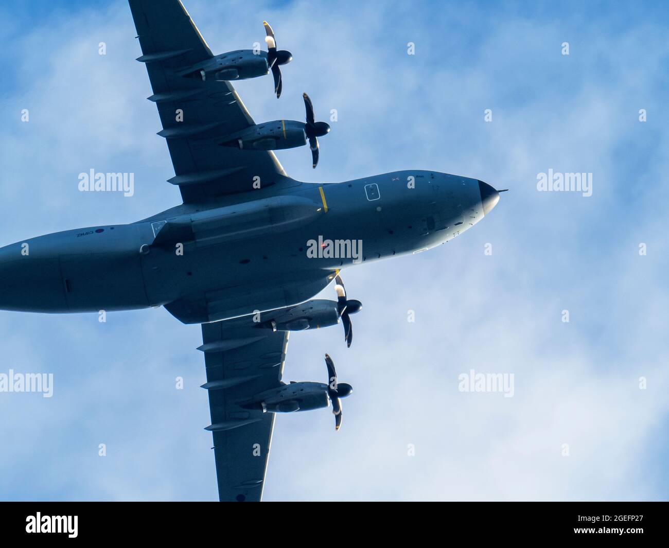 An RAF Airbus A400M flying over Ambleside, Lake District, UK Stock ...
