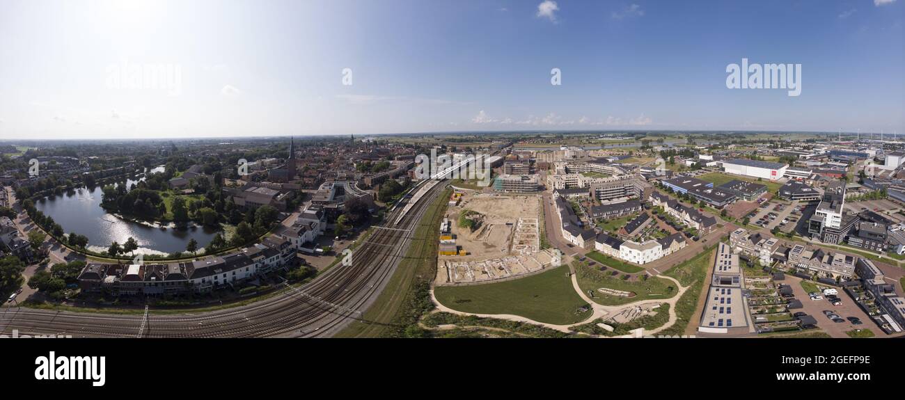 Wide aerial panorama housing shortage and engineering concept Stock ...