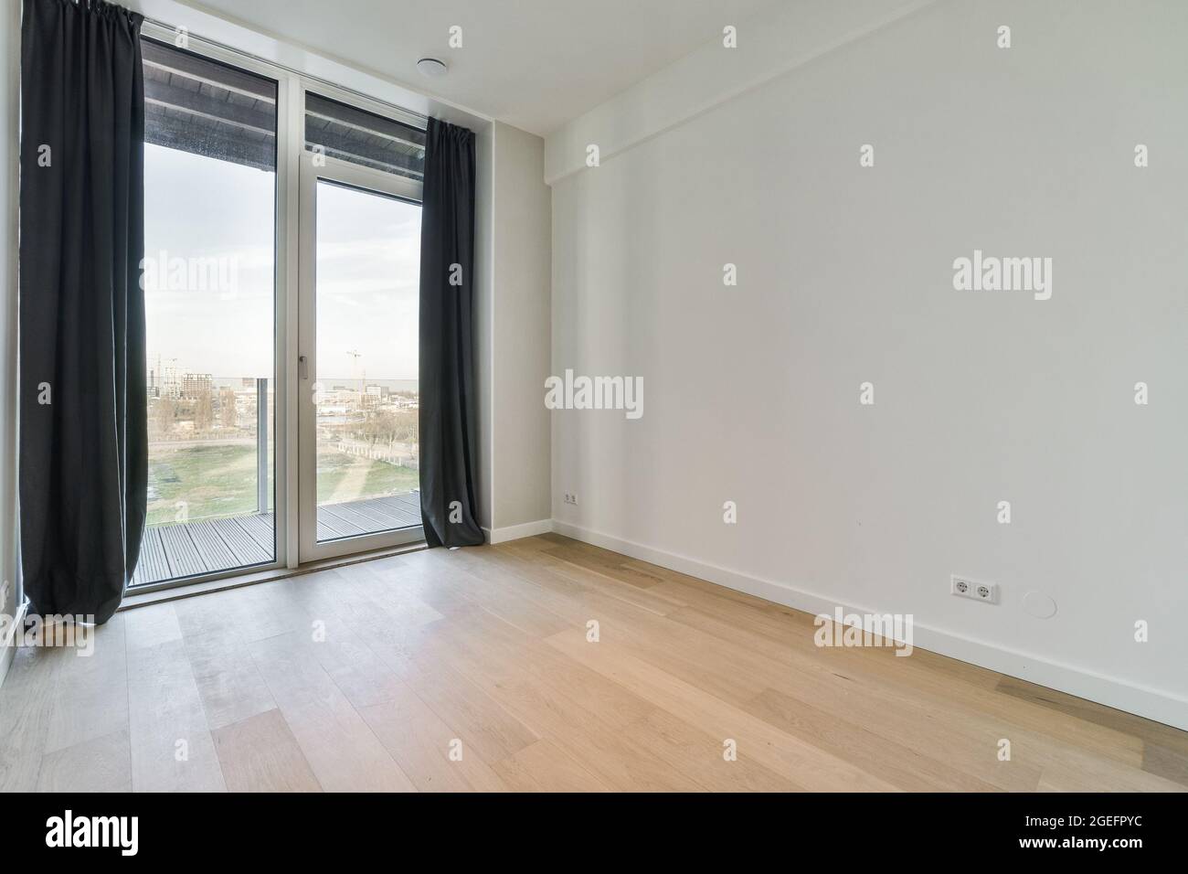 Beautiful modern interior design for an empty room in natural colors ...