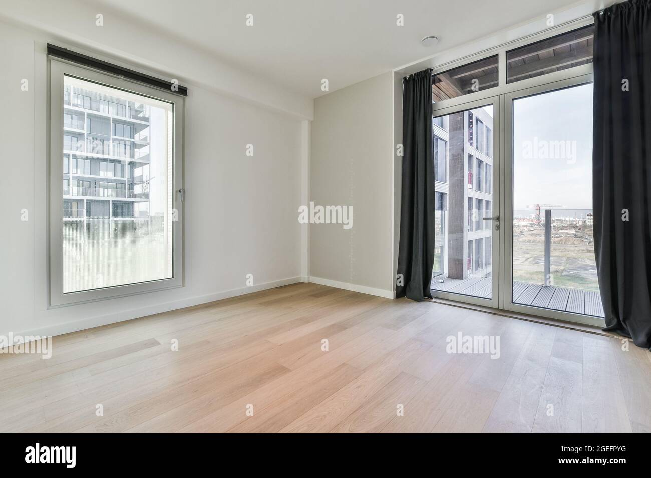 Beautiful modern interior design for an empty room in natural colors ...