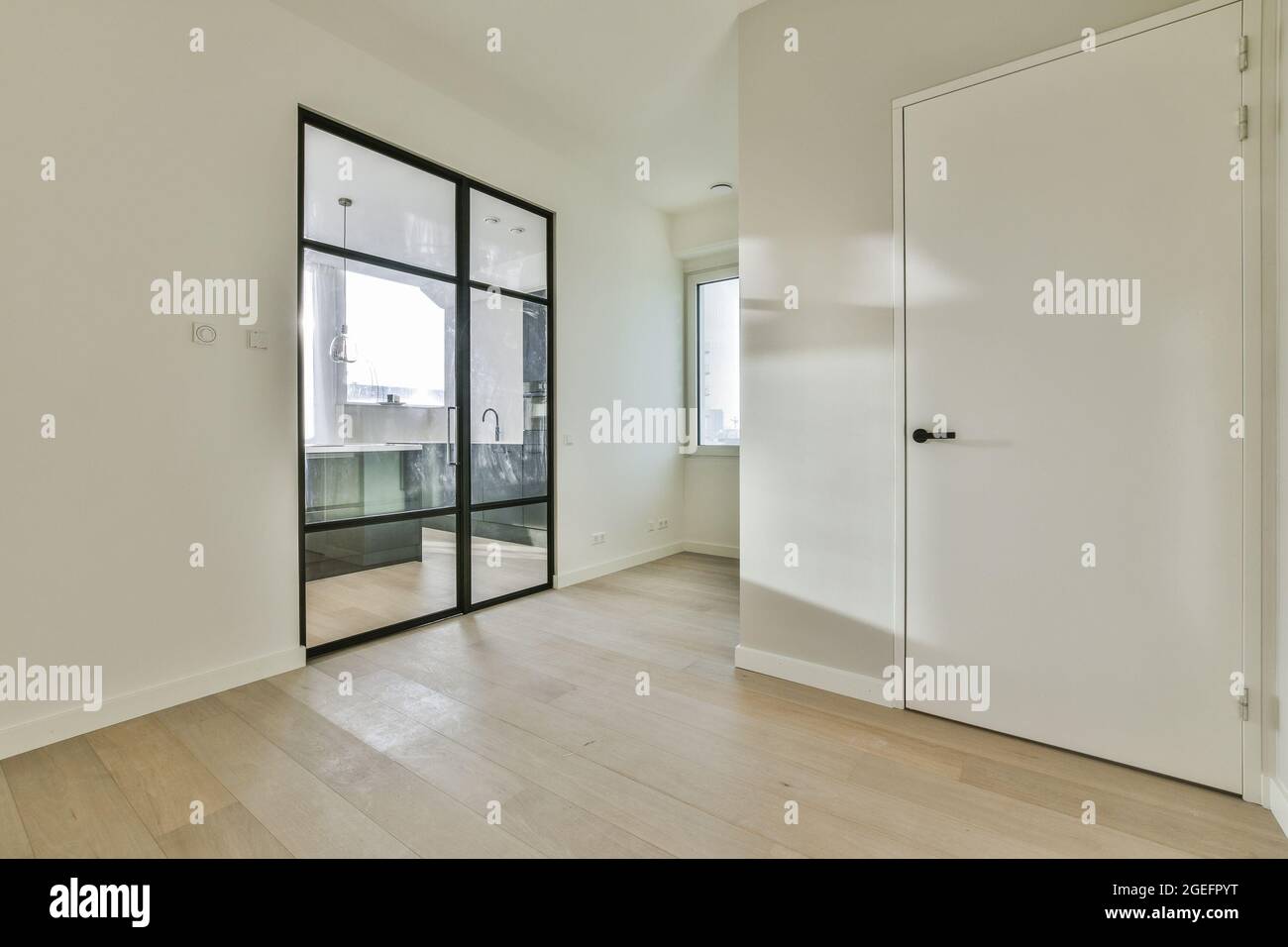 Beautiful modern interior design for an empty room in natural colors ...