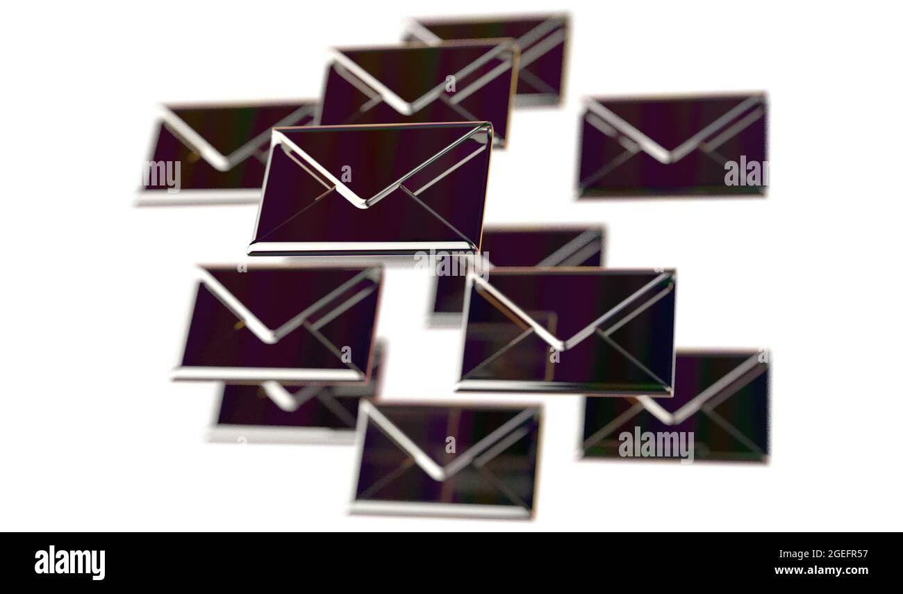 Illustration of an Email Inbox Electronic Communication Graphics ...