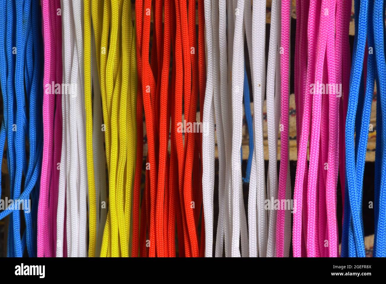 Many multi colored threads of a wool for design background. Texture of ...