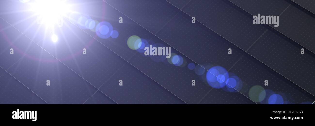 3D rendering of solar panel lights on a rooftop Stock Photo - Alamy