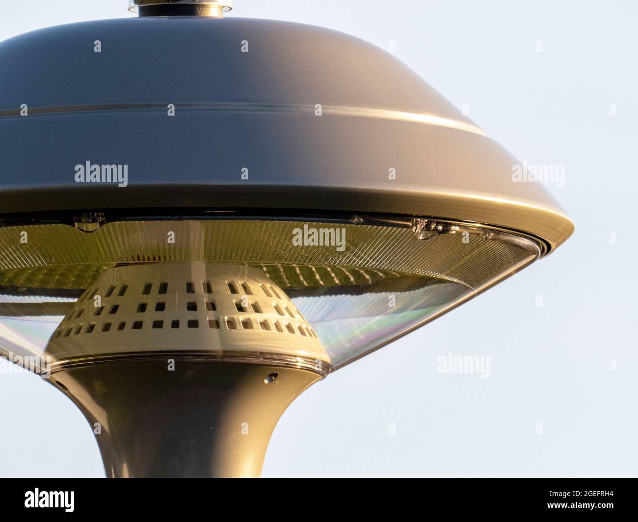 A downlighting street lamp designed to avoid light pollution, Ambleside ...