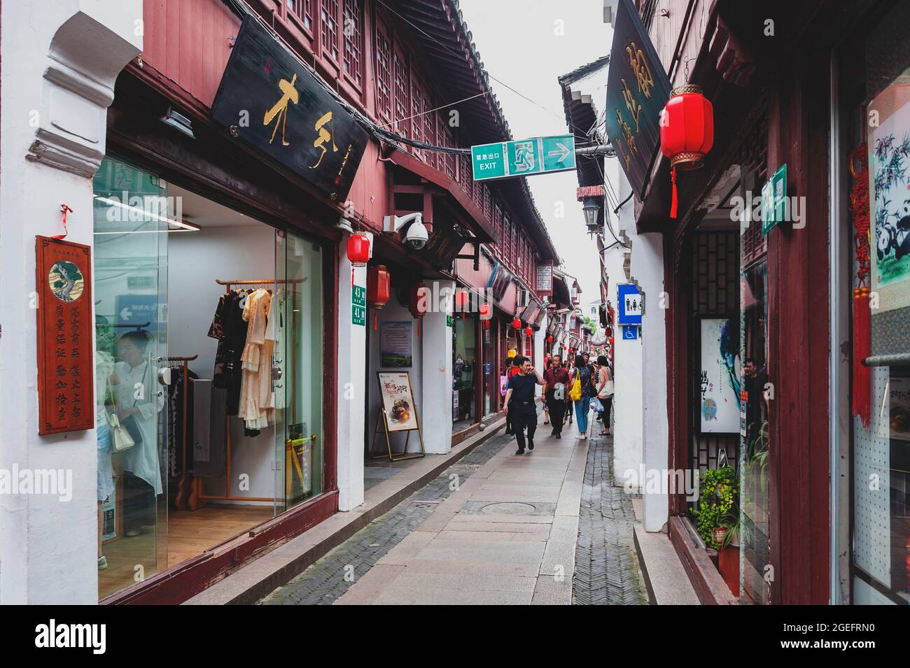 Buildings and shophouses built in traditional Chinese architecture ...