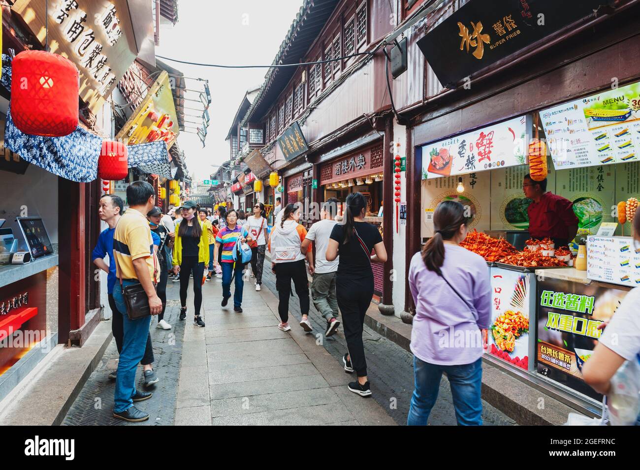 Buildings and shophouses built in traditional Chinese architecture ...