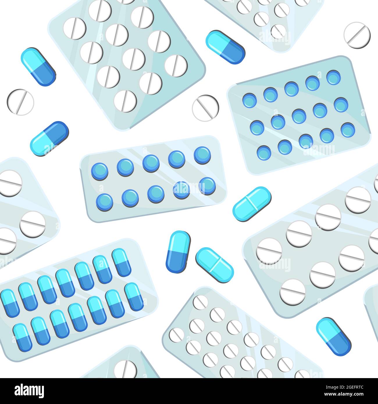 Medicines seamless pattern Illustration with pills. Concurrency ...