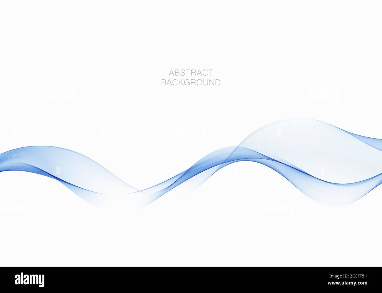 Blue stream transparent wave smoke Abstract background Design element ...