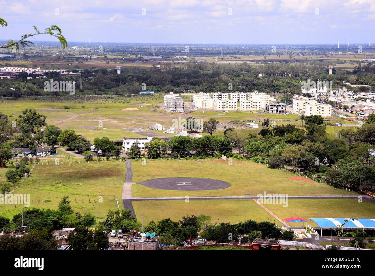 The view of the city of Dewas taken from the top of the hill is a ...