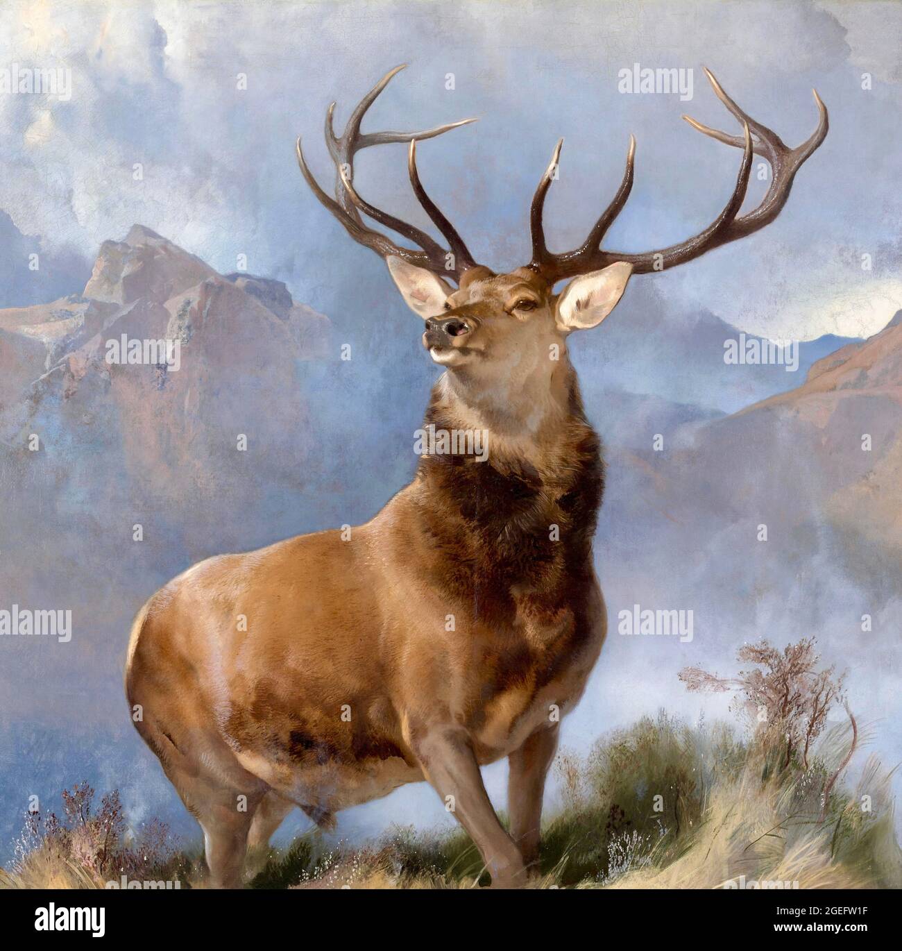 Iconic Edwin Landseer artwork entitled Monarch of the Glen - Red deer ...