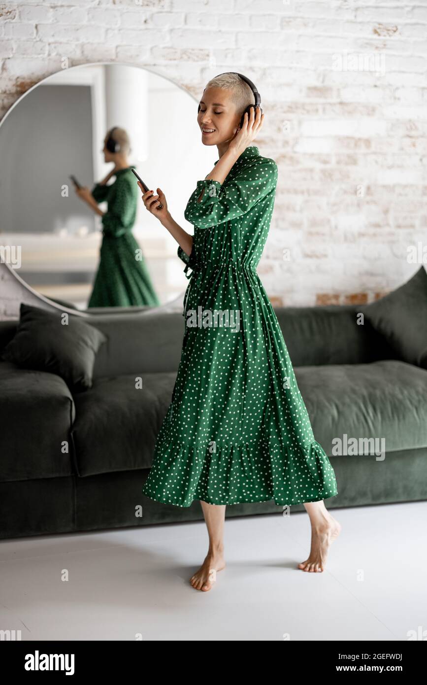 Beautiful stylish girl dancing music hi-res stock photography and ...