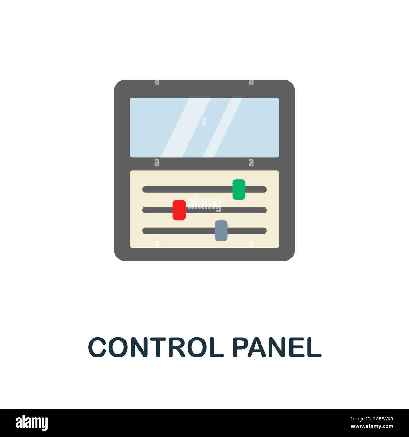 Control Panel flat icon. Colored sign from home security collection ...