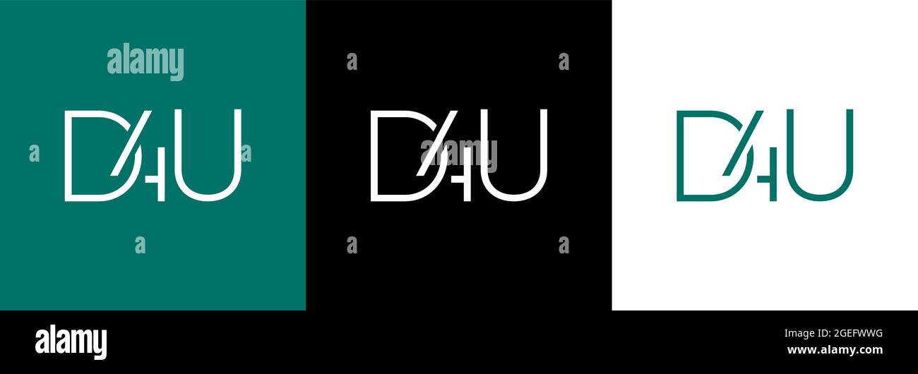 the combination of number 4 and letter D becomes the D4U logo Stock ...