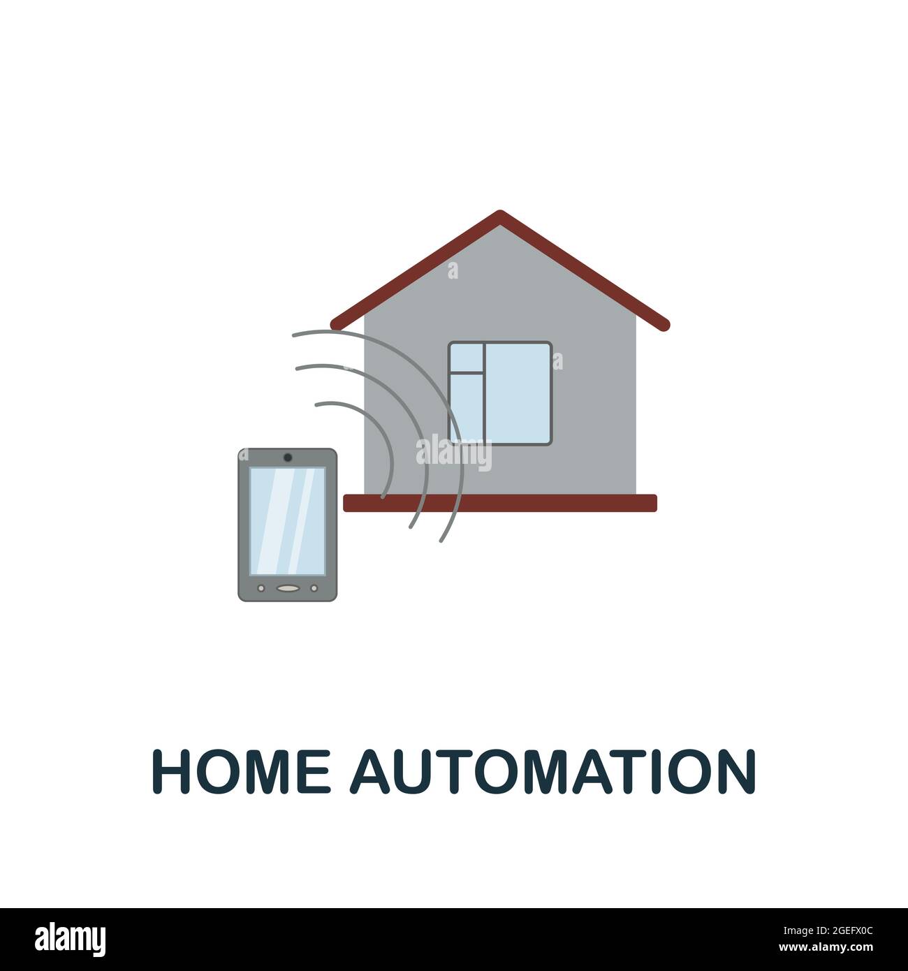 Home Automation flat icon. Colored sign from home security collection ...