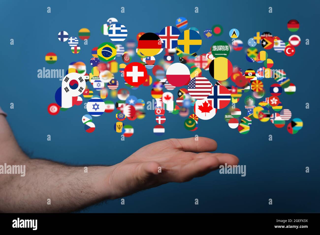 Interconnected world map business travel hi-res stock photography and ...