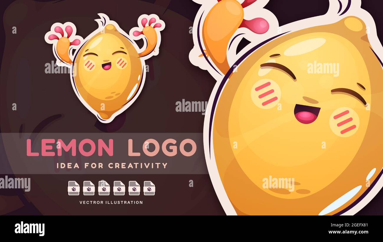 Cartoon character animal sour - cute sticker Stock Vector Image & Art ...