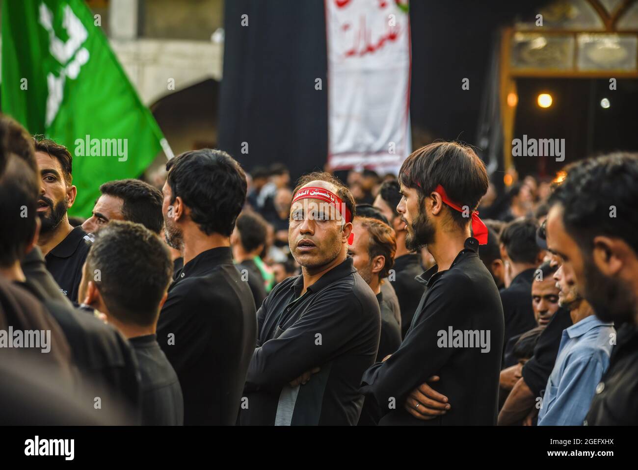 Kashmiri Shia Muslims take part during the Ashura procession in ...