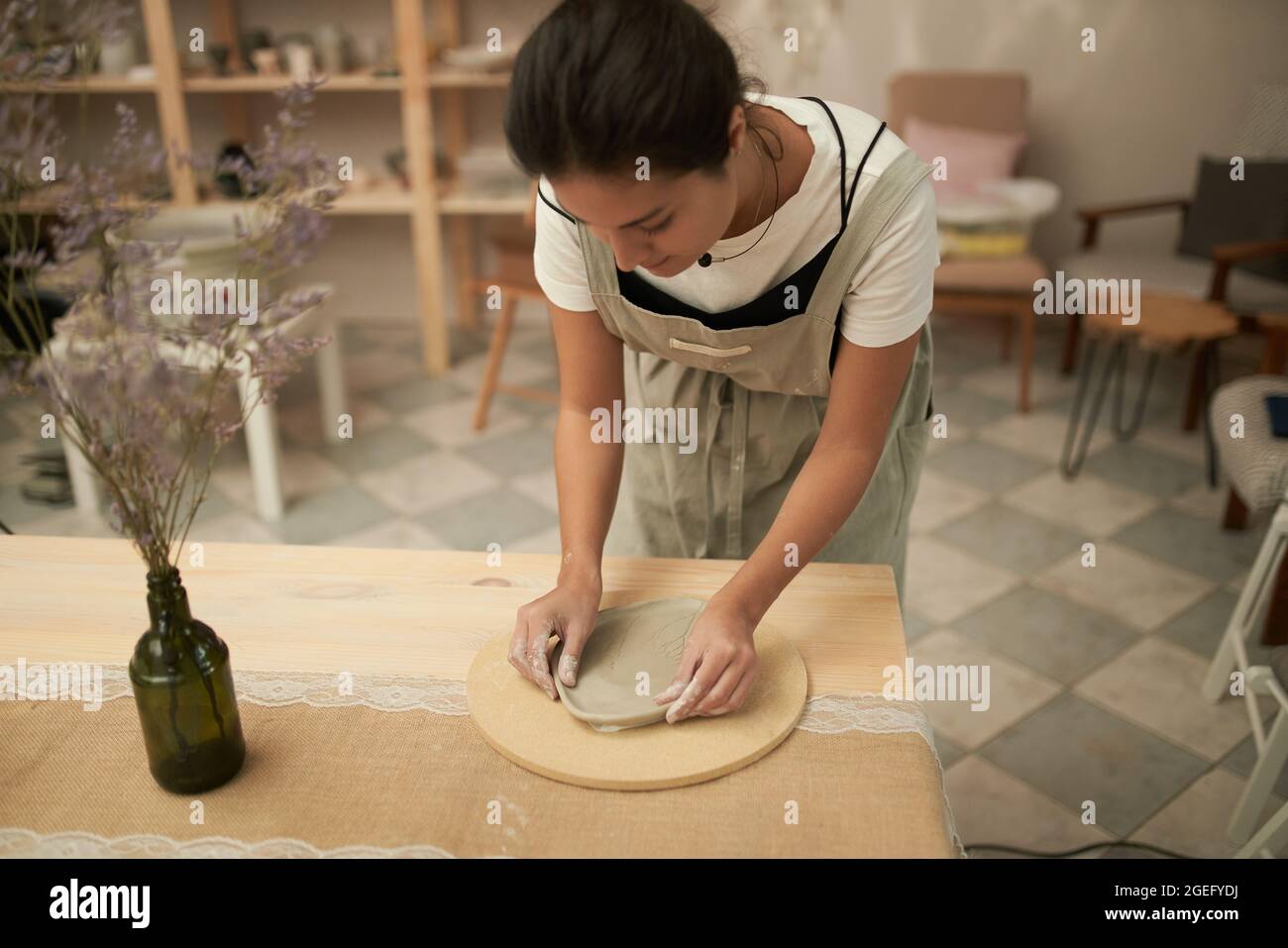Clay Slab Art Basketball Court