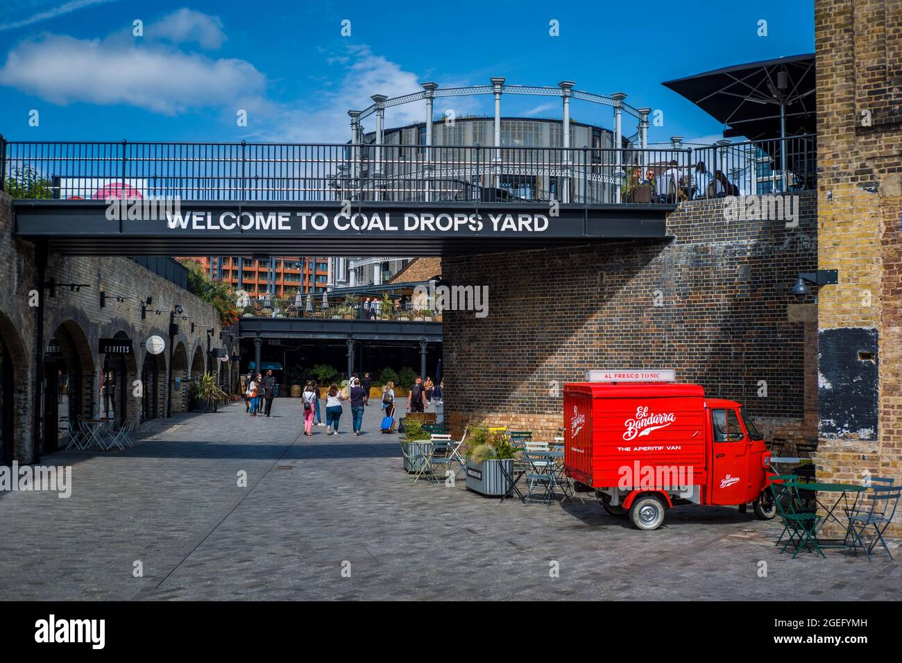 Coal Drops Yard Kings Cross London - shoppers and diners on the lower ...