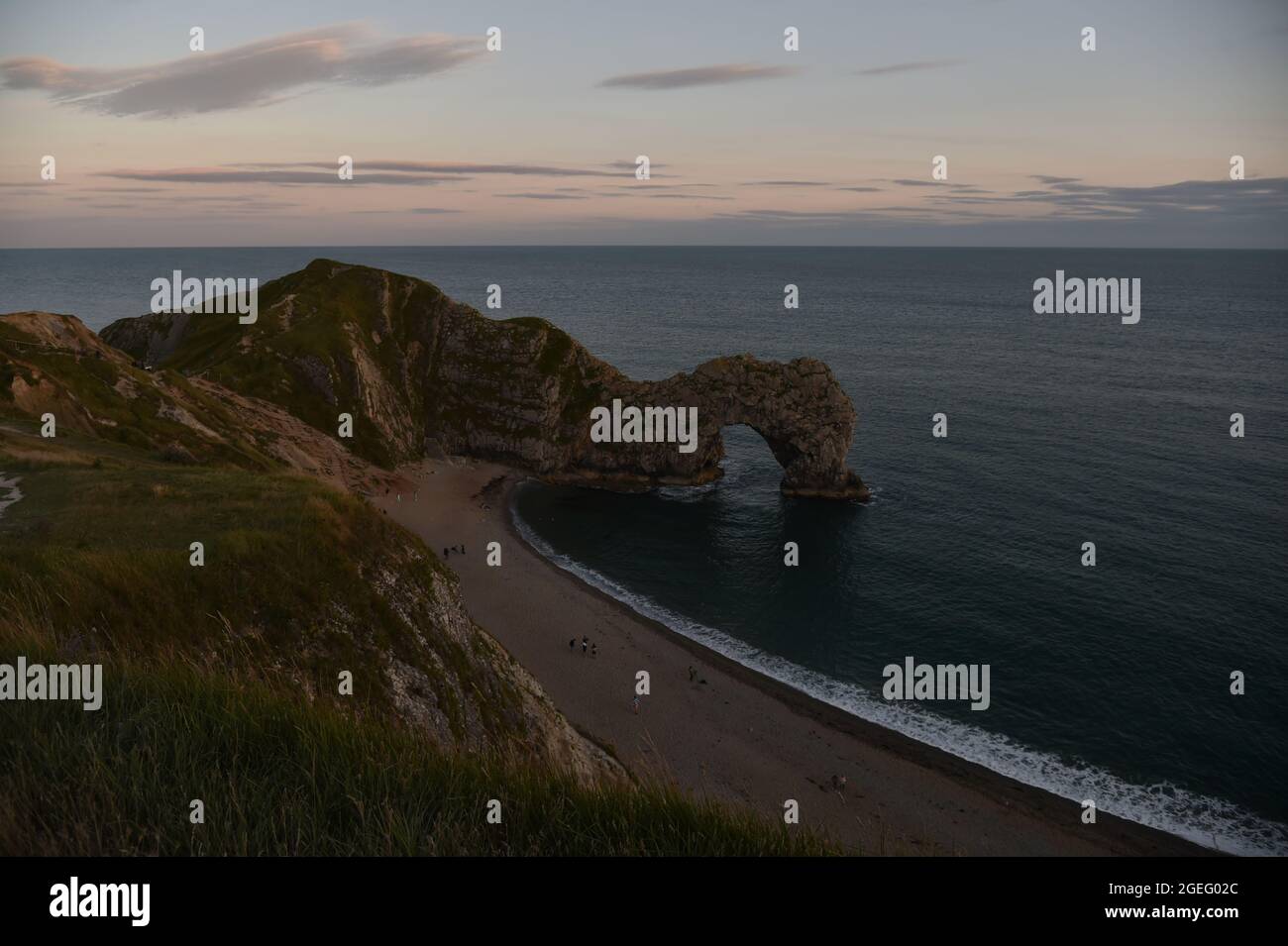 Durdle door at dusk Stock Photo - Alamy
