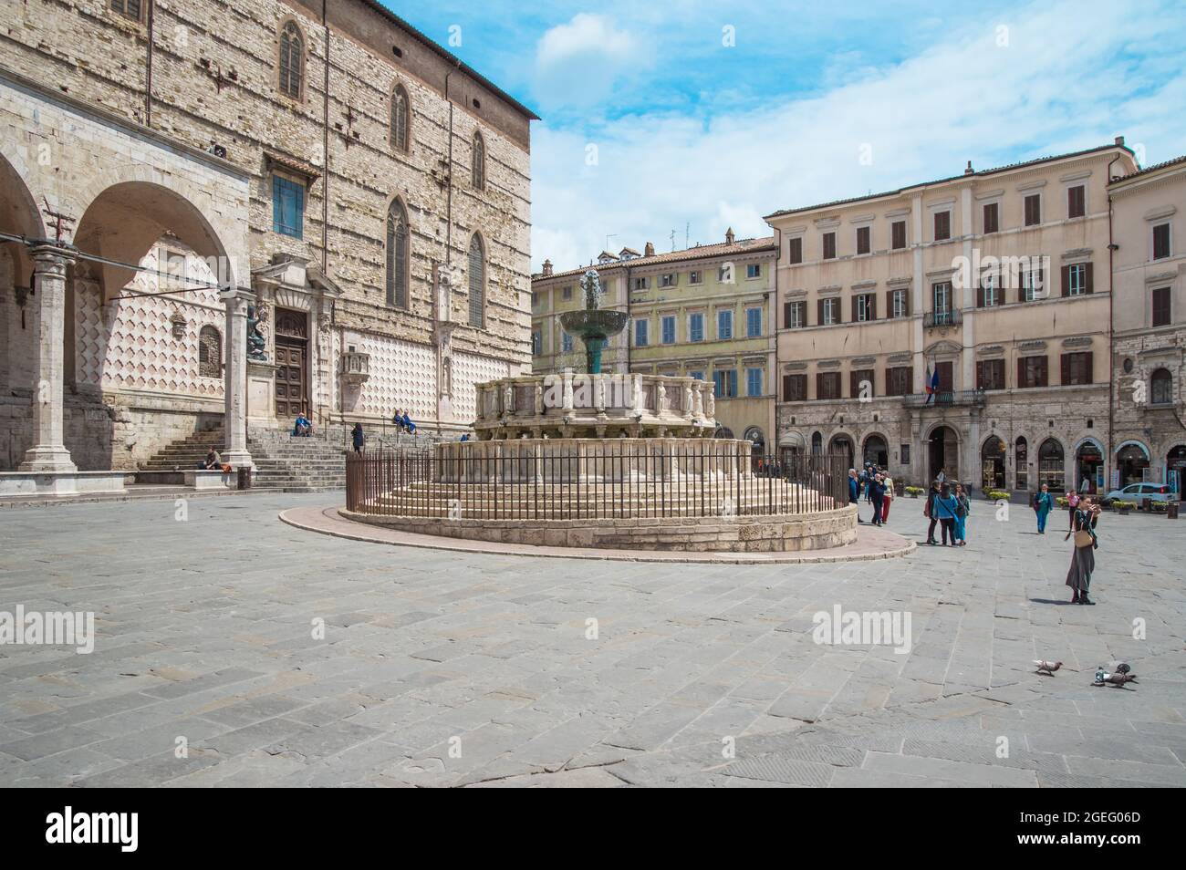 Perugia (Italy) - A characteristic views of historical center in the ...